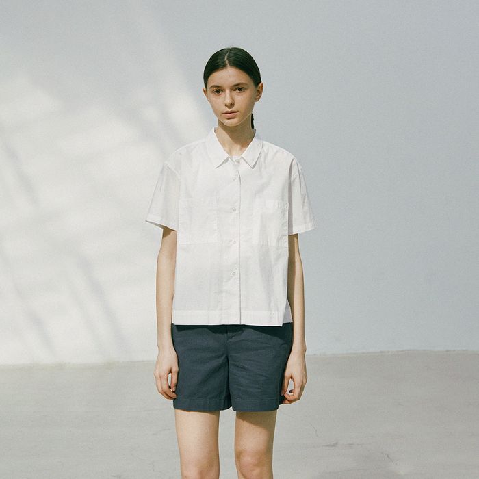 TE2-SH01 트윈포켓 반팔셔츠-크림화이트 - 감도 깊은 취향 셀렉트샵 29CM