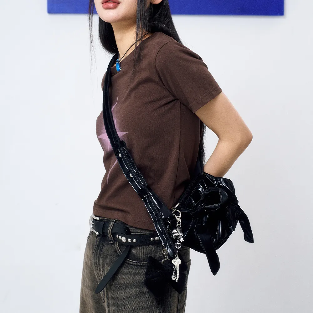 Knotted Micro Padding Bag (Glossy-Black) - 감도 깊은 취향 셀렉트샵 29CM