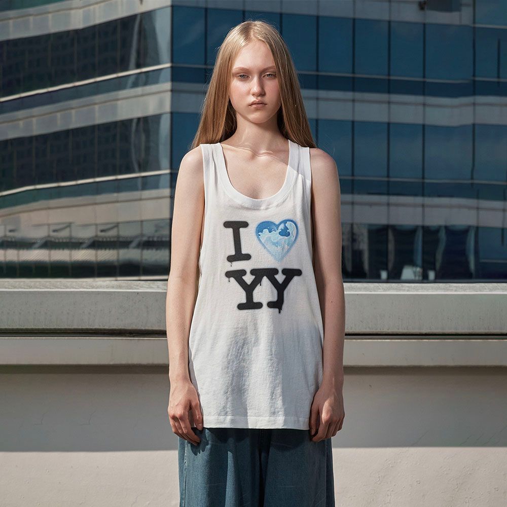 I LOVE YY SLEEVELESS (WHITE) - 감도 깊은 취향 셀렉트샵 29CM