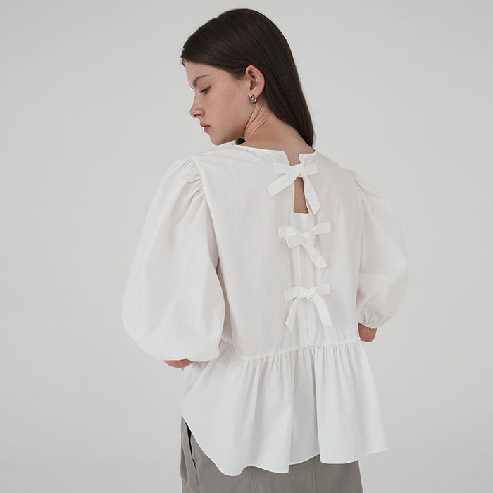 Back Ribbon Blouse NEW4XB630 - 감도 깊은 취향 셀렉트샵 29CM
