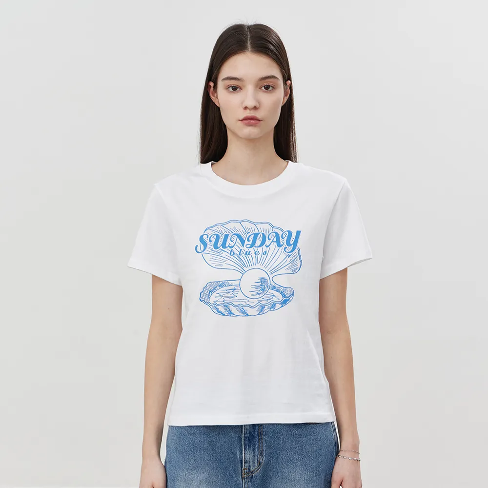 [조현영, 유정 착용] Pearl oystor T-shirt - 감도 깊은 취향 셀렉트샵 29CM