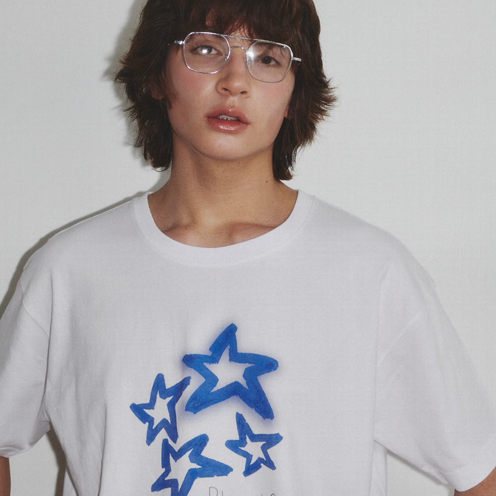 Star Shine Embo Print T-Shirt_white - 감도 깊은 취향 셀렉트샵 29CM
