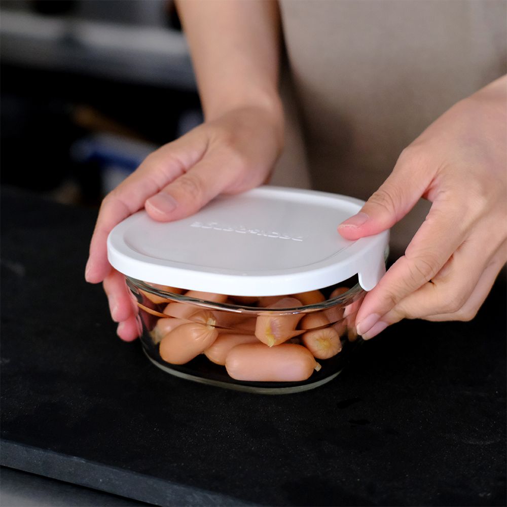 [이와키] IWAKI 팩&레인지 반찬통 - 화이트 사각 450ml - 감도 깊은 취향 셀렉트샵 29CM