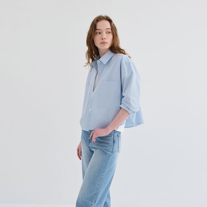 [29CM 단독] 포켓 크롭 셔츠 SKY BLUE - 감도 깊은 취향 셀렉트샵 29CM