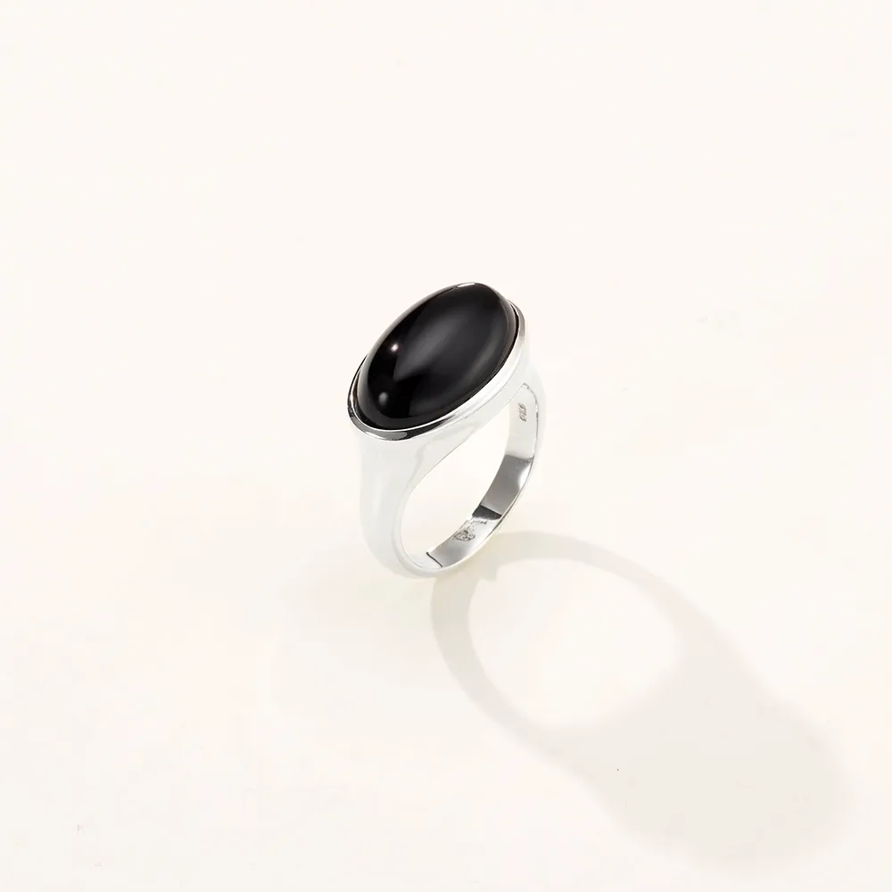 925 Siliver Onyx Bold Ring - 감도 깊은 취향 셀렉트샵 29CM