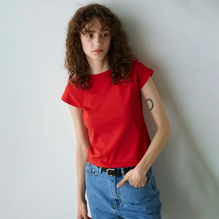 [6차]Geek cap sleeve T-shirt (Red) - 감도 깊은 취향 셀렉트샵 29CM