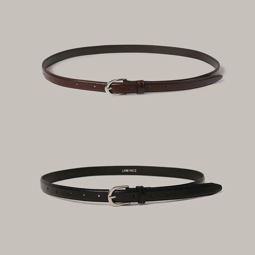 20mm Basic Leather Belt - 2 Color ( Silver ) - 감도 깊은 취향 셀렉트샵 29CM