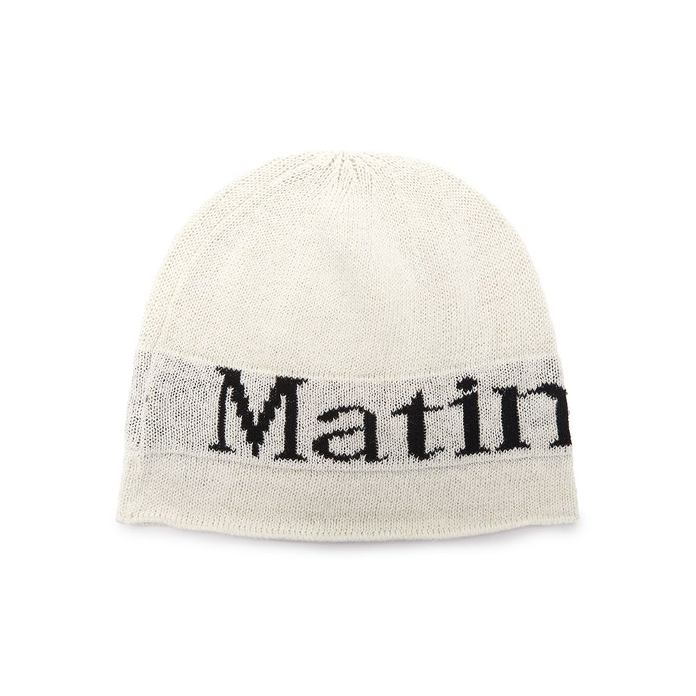LOGO LINEN SHORT BEANIE IN WHITE - 감도 깊은 취향 셀렉트샵 29CM