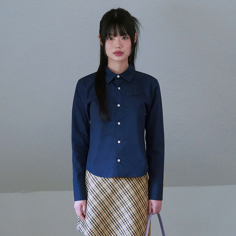 FAD CROP SHIRTS (NAVY) - 감도 깊은 취향 셀렉트샵 29CM