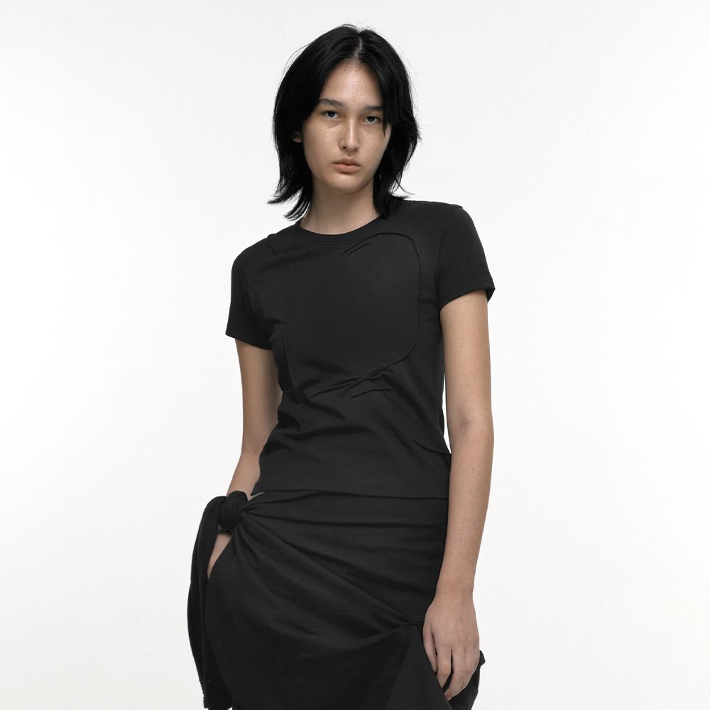 PINTUCK T-SHIRT (UNISEX) BLACK - 감도 깊은 취향 셀렉트샵 29CM