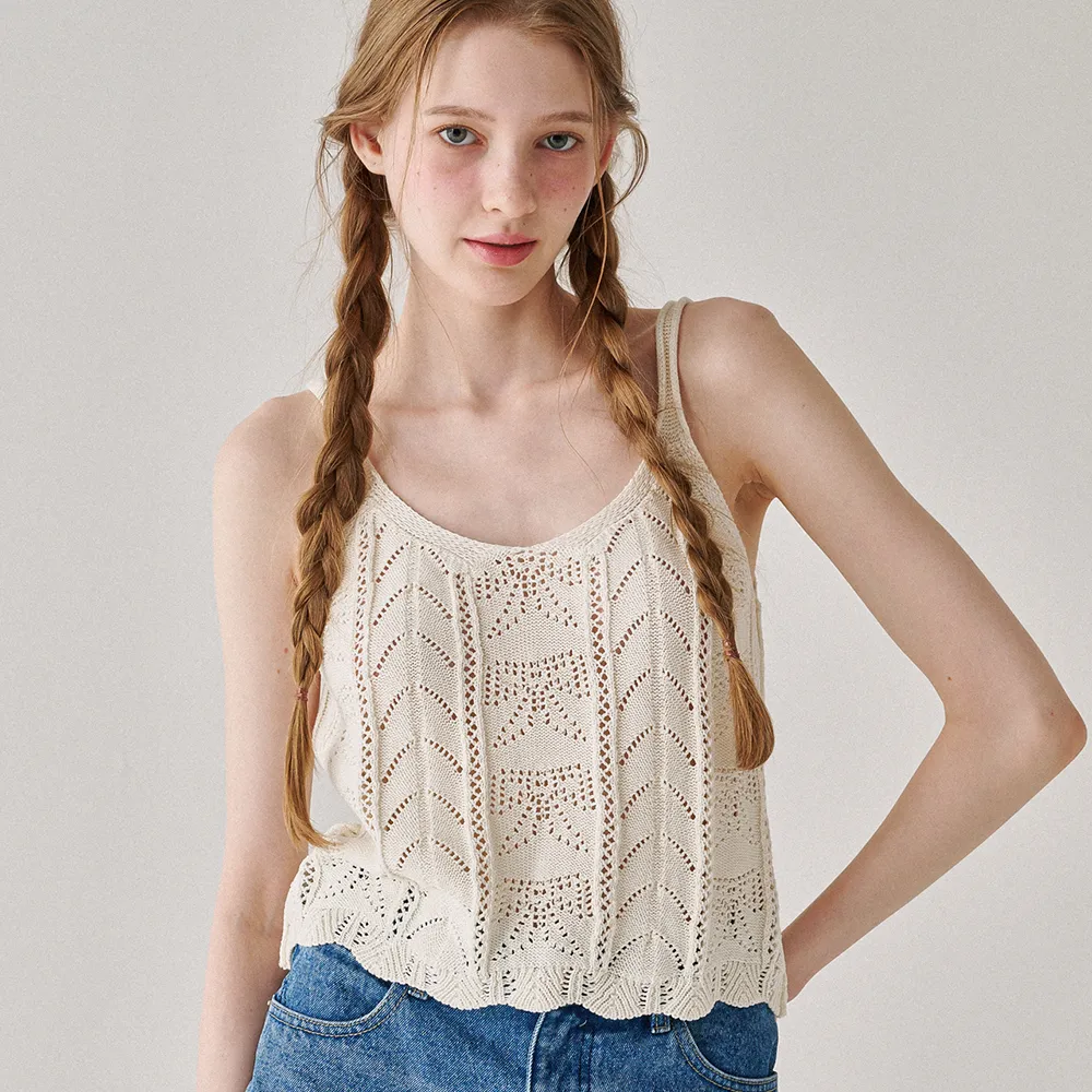 RIBBON SCOTCH KNIT SLEEVELESS IVORY - 감도 깊은 취향 셀렉트샵 29CM