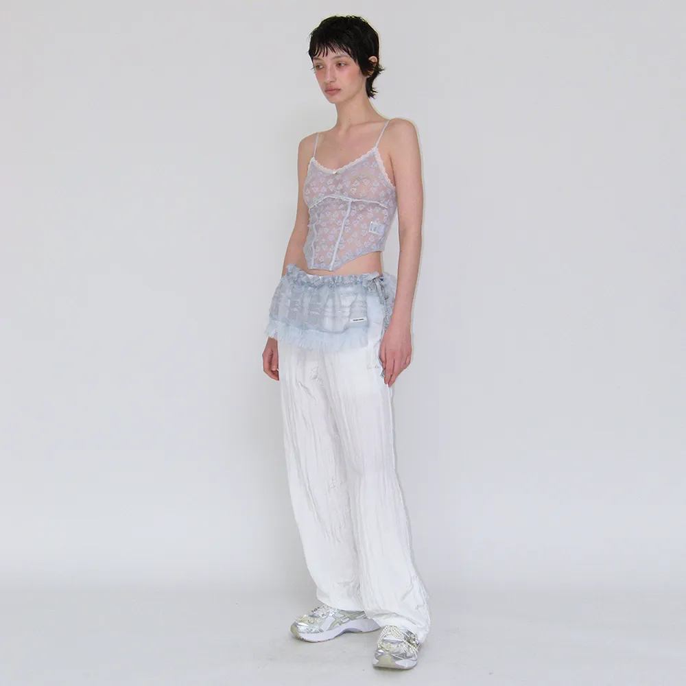 FRILL LINE WRINKLED PANTS_WHITE - 감도 깊은 취향 셀렉트샵 29CM