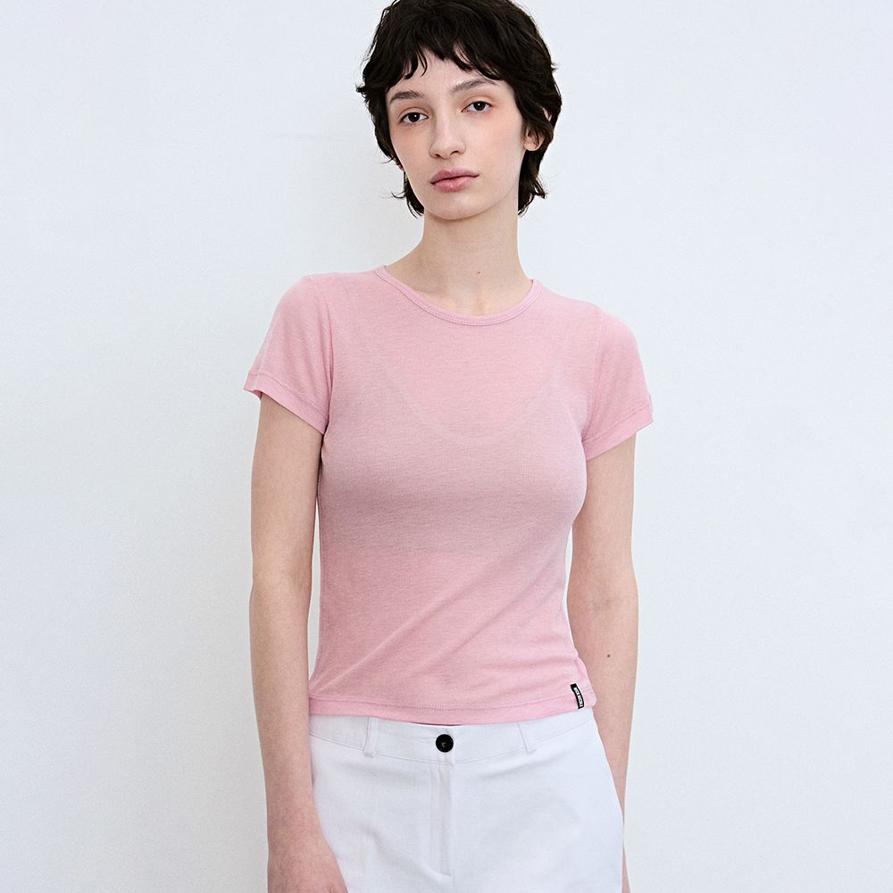 WOOL TENCEL HALF TEE_PINK - 감도 깊은 취향 셀렉트샵 29CM