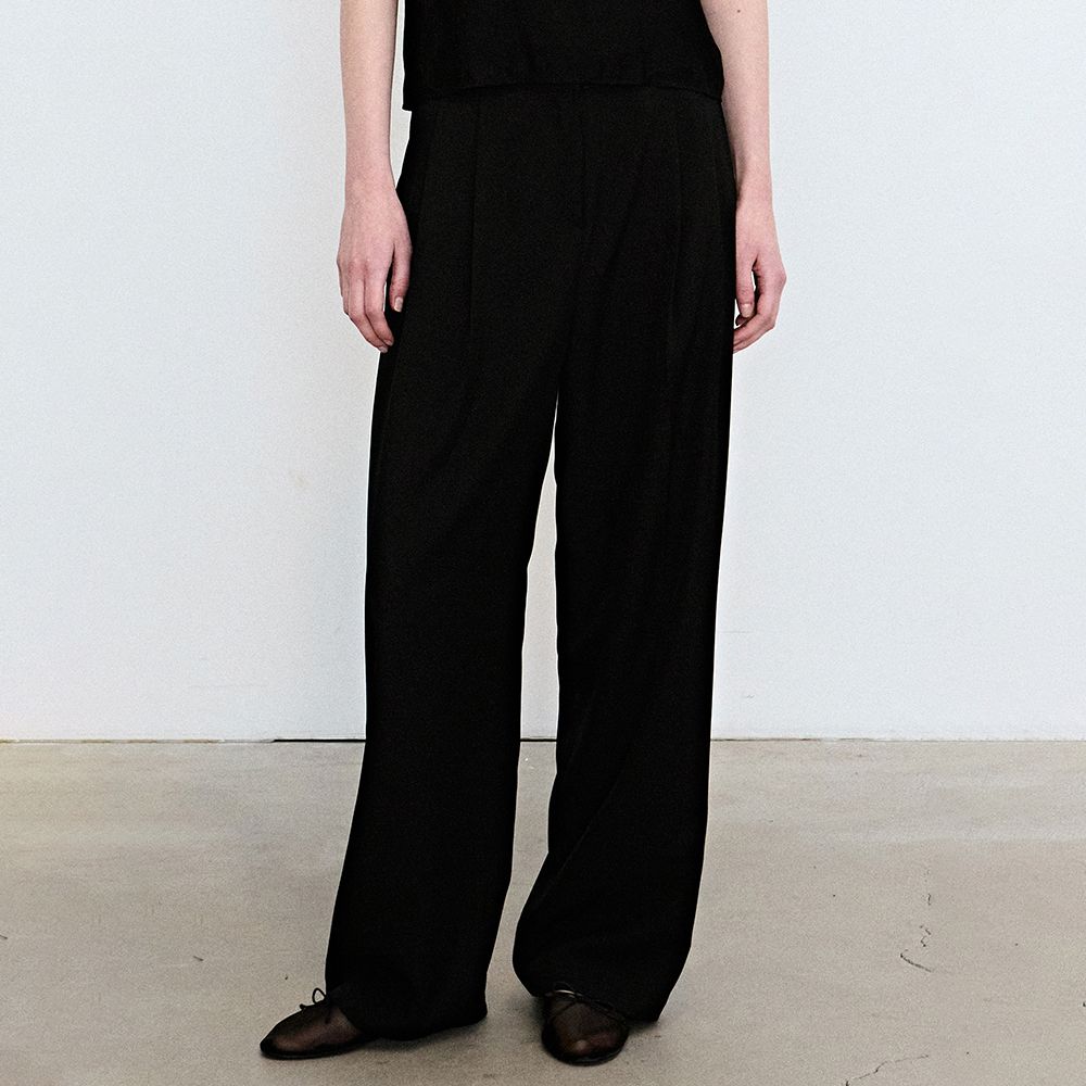 MINIMAL LONG PINTUCK SLACKS_BLACK - 감도 깊은 취향 셀렉트샵 29CM