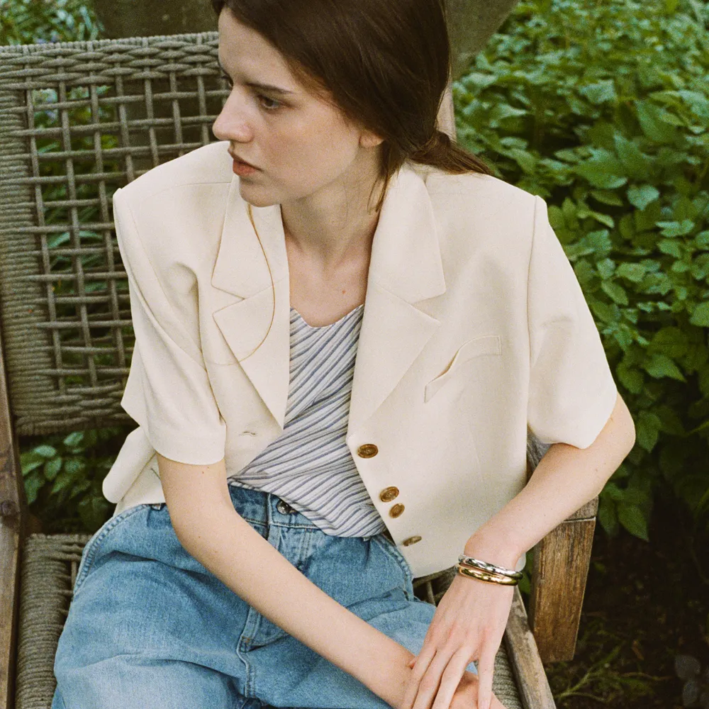 Button Point Half Sleeve Jacket SW4MJ773_2color - 감도 깊은 취향 셀렉트샵 29CM