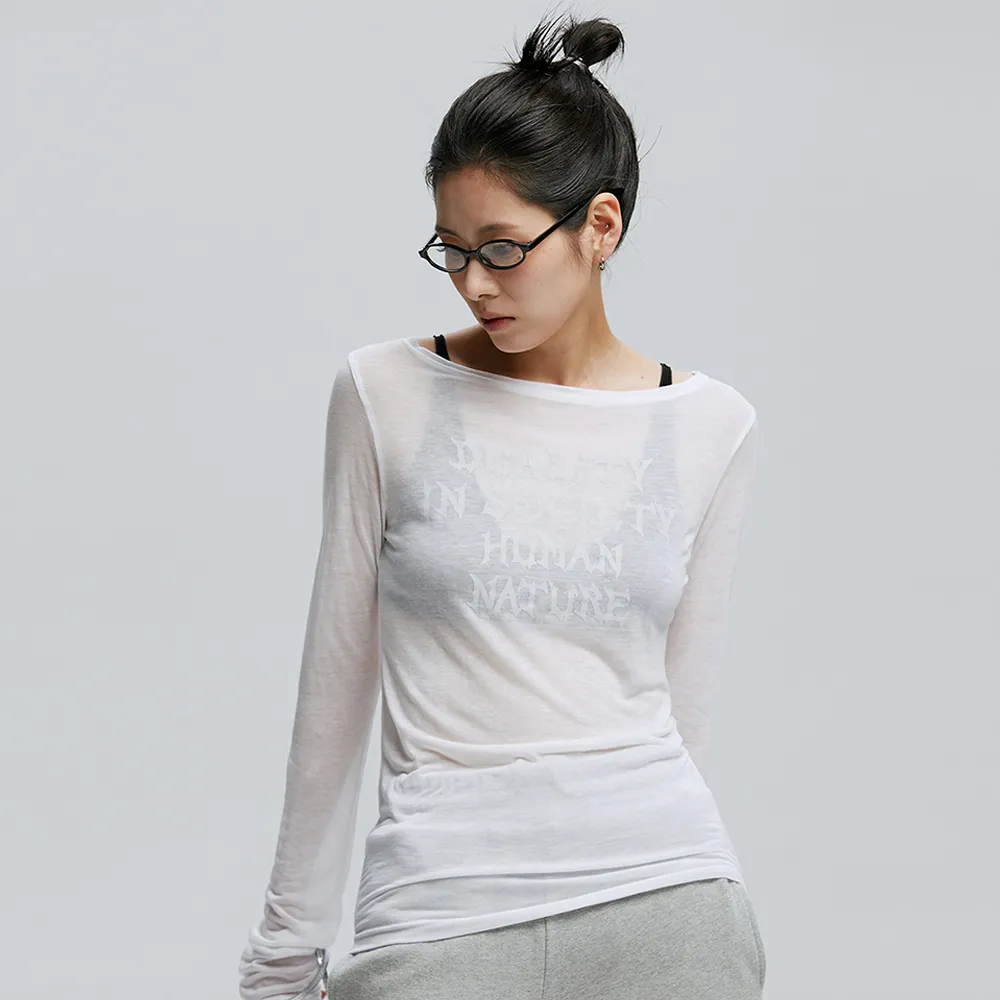 HUMAN NATURE SHEER MESH TOP_WH - 감도 깊은 취향 셀렉트샵 29CM