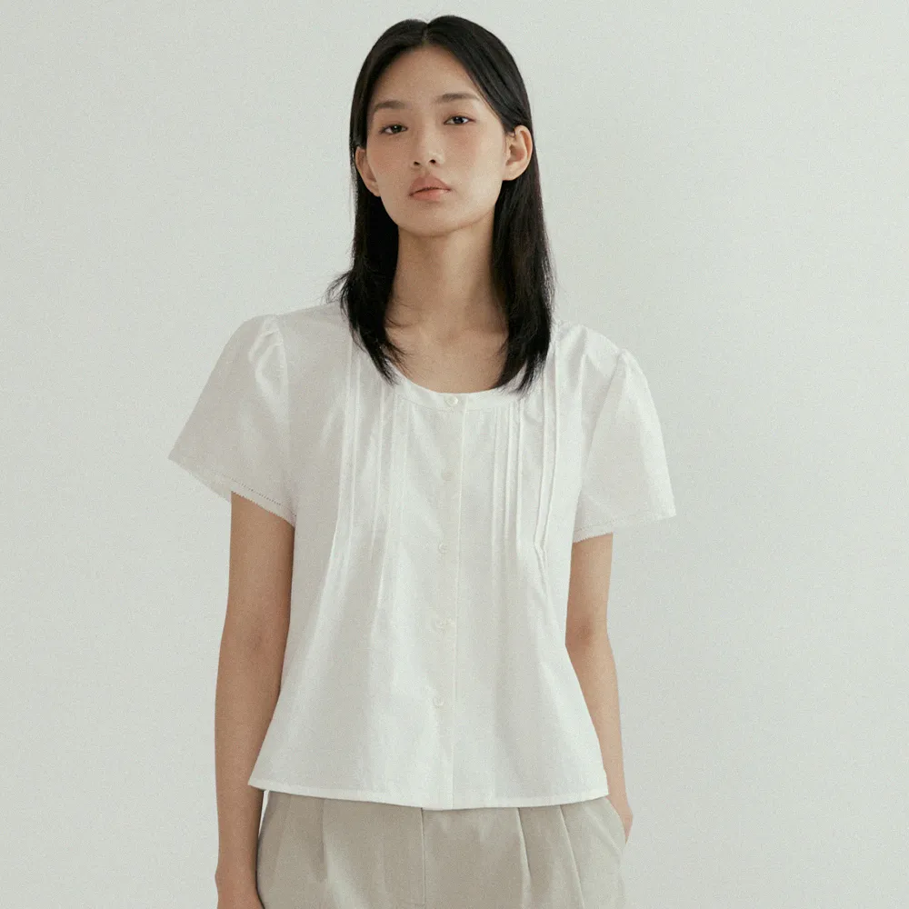 pintuck round blouse-ivory - 감도 깊은 취향 셀렉트샵 29CM