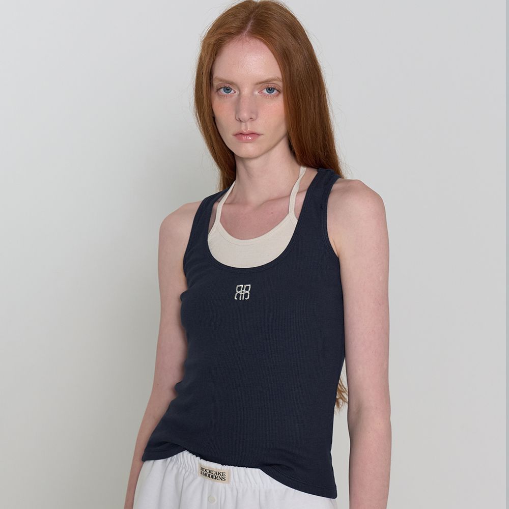 Halter Neck Layerd Sleeveless - Navy - 감도 깊은 취향 셀렉트샵 29CM