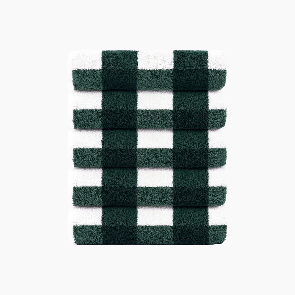 5P 체커보드 그린 수피마 수건 230g - 감도 깊은 취향 셀렉트샵 29CM
