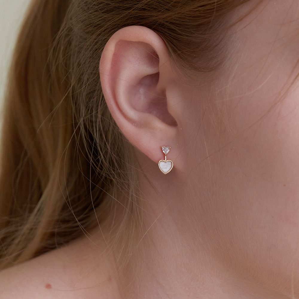[우이 우연 착용] heart drop earring - 감도 깊은 취향 셀렉트샵 29CM
