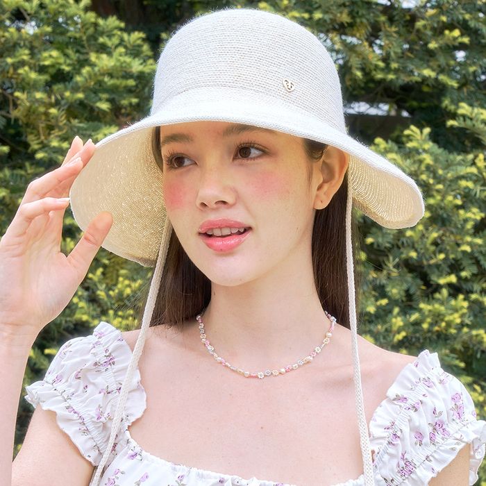 sunset heart strap wide hat_white - 감도 깊은 취향 셀렉트샵 29CM