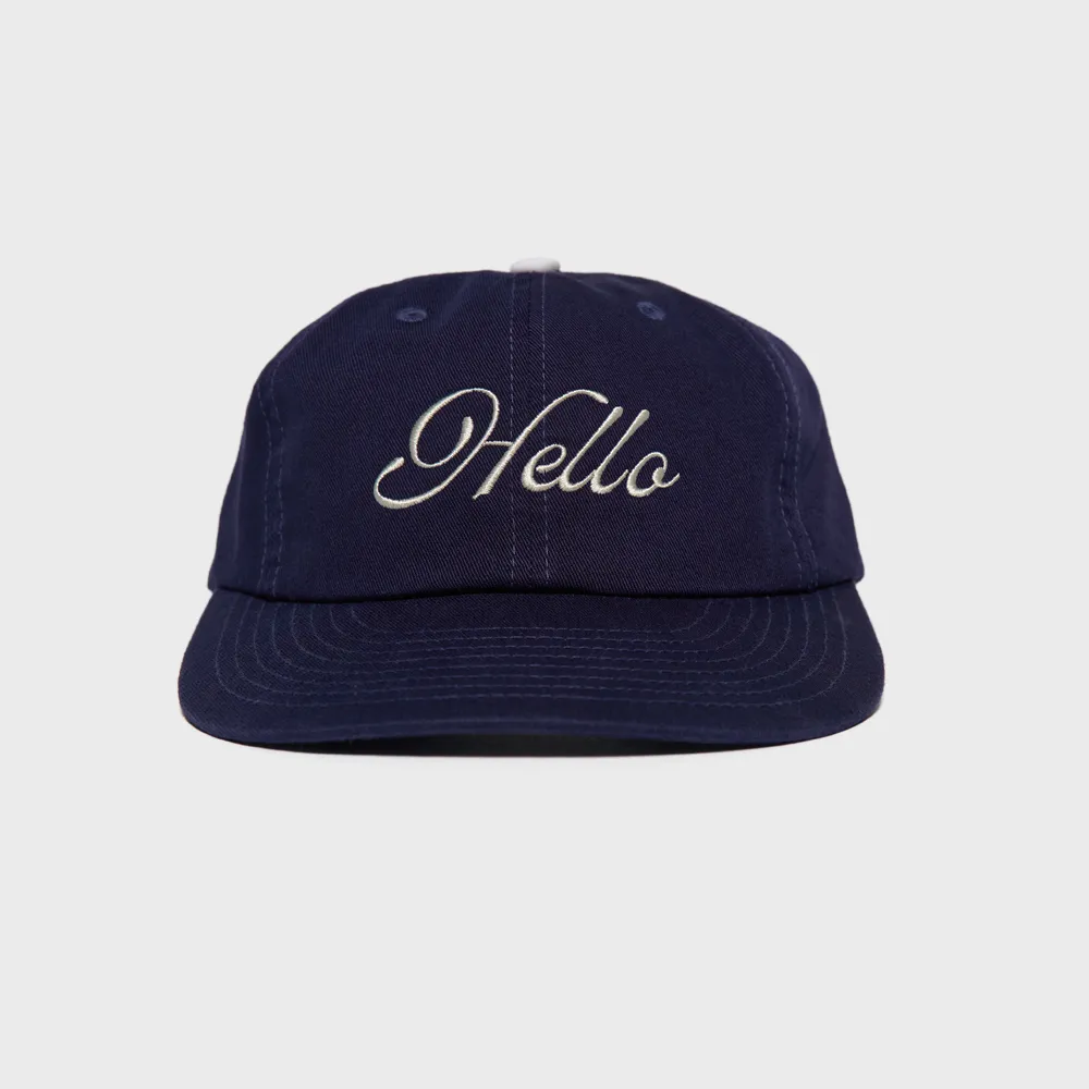 Hello Typo Logo 6Panel Cap_Navy - 감도 깊은 취향 셀렉트샵 29CM