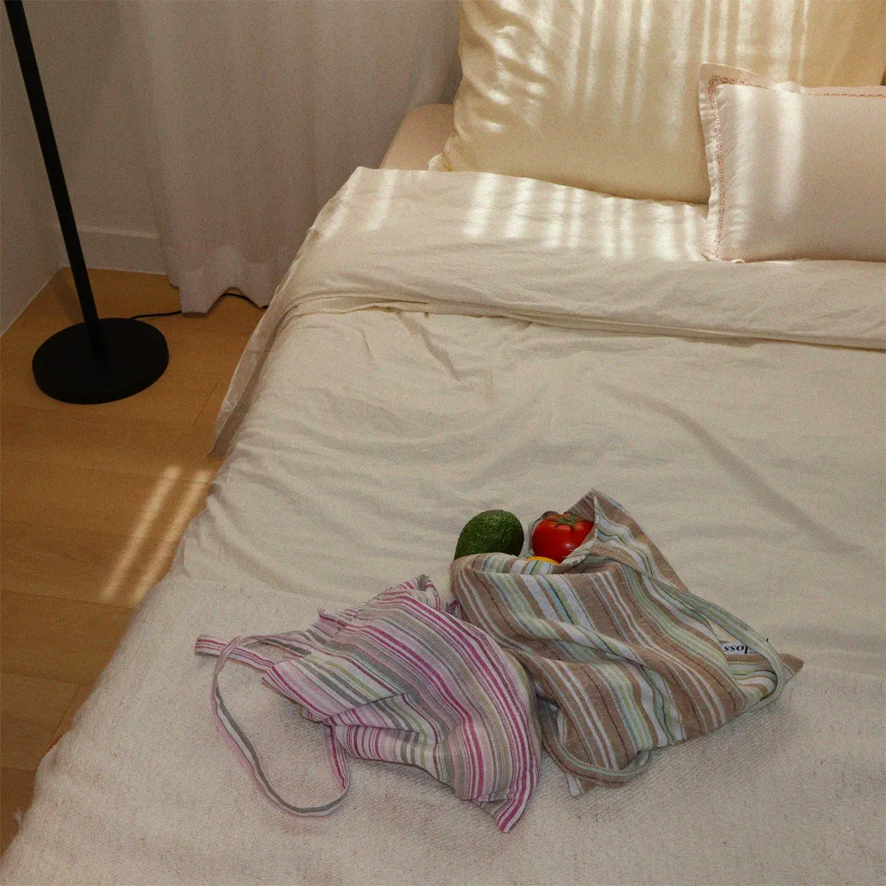 [29CM 단독] BL001 클래식 더스트블루&레드 60수 순면 차렵이불 2SIZES - 감도 깊은 취향 셀렉트샵 29CM