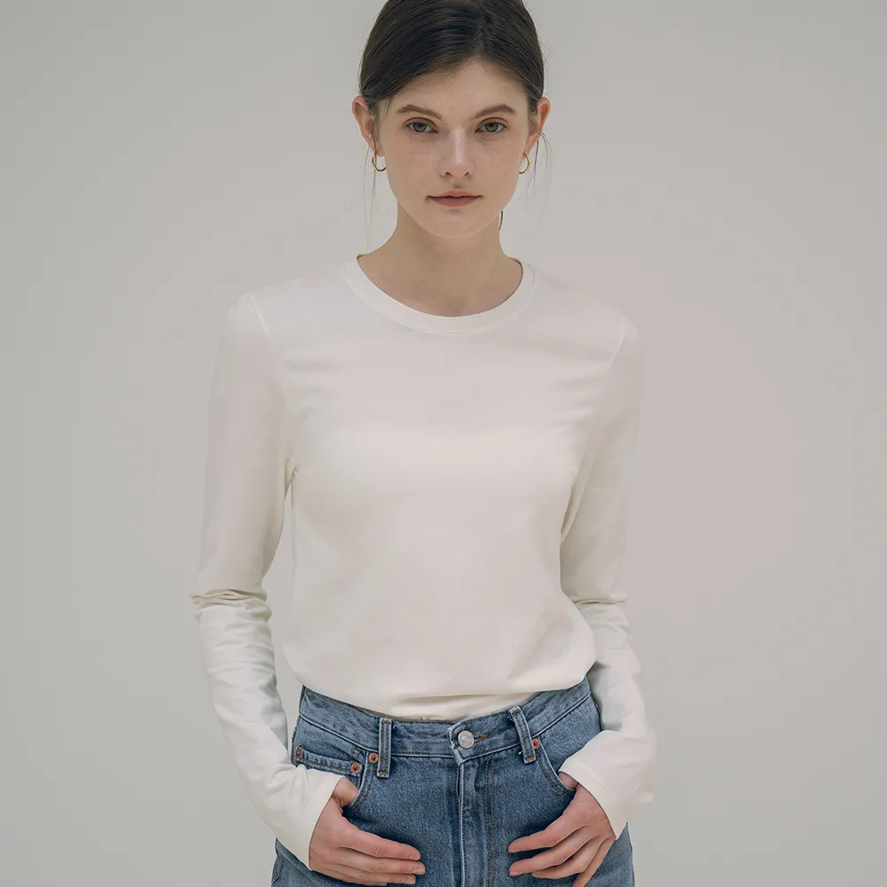 SITP5071 cotton long sleeve T-shirt_Off white - 감도 깊은 취향 셀렉트샵 29CM