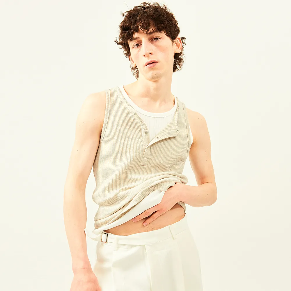 Ryder raw edge henley dusty sage - 감도 깊은 취향 셀렉트샵 29CM