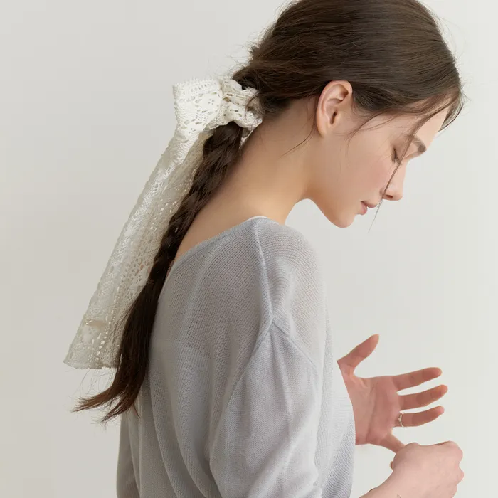 Brunch layered scrunchie (white) - 감도 깊은 취향 셀렉트샵 29CM