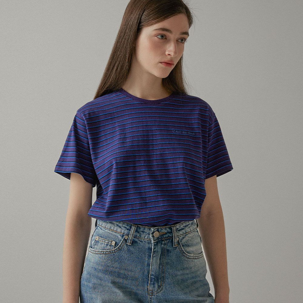 Striped T-Shirt [PULPLE] - 감도 깊은 취향 셀렉트샵 29CM