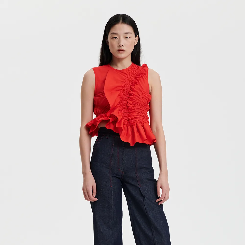 (W) GEO TOP COTTON POPPY RED POPPY (RED) - 감도 깊은 취향 셀렉트샵 29CM
