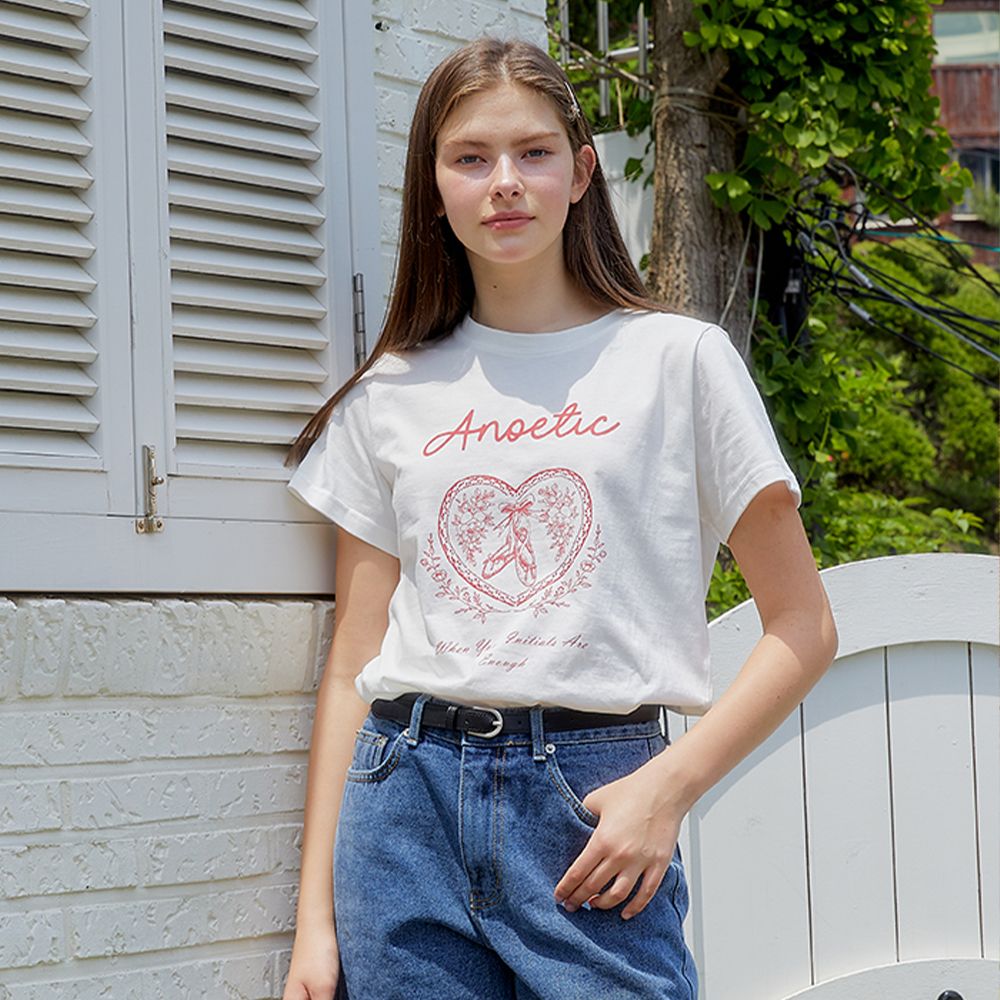 ANC LOVE BASIC T-SHIRT_WHITE - 감도 깊은 취향 셀렉트샵 29CM