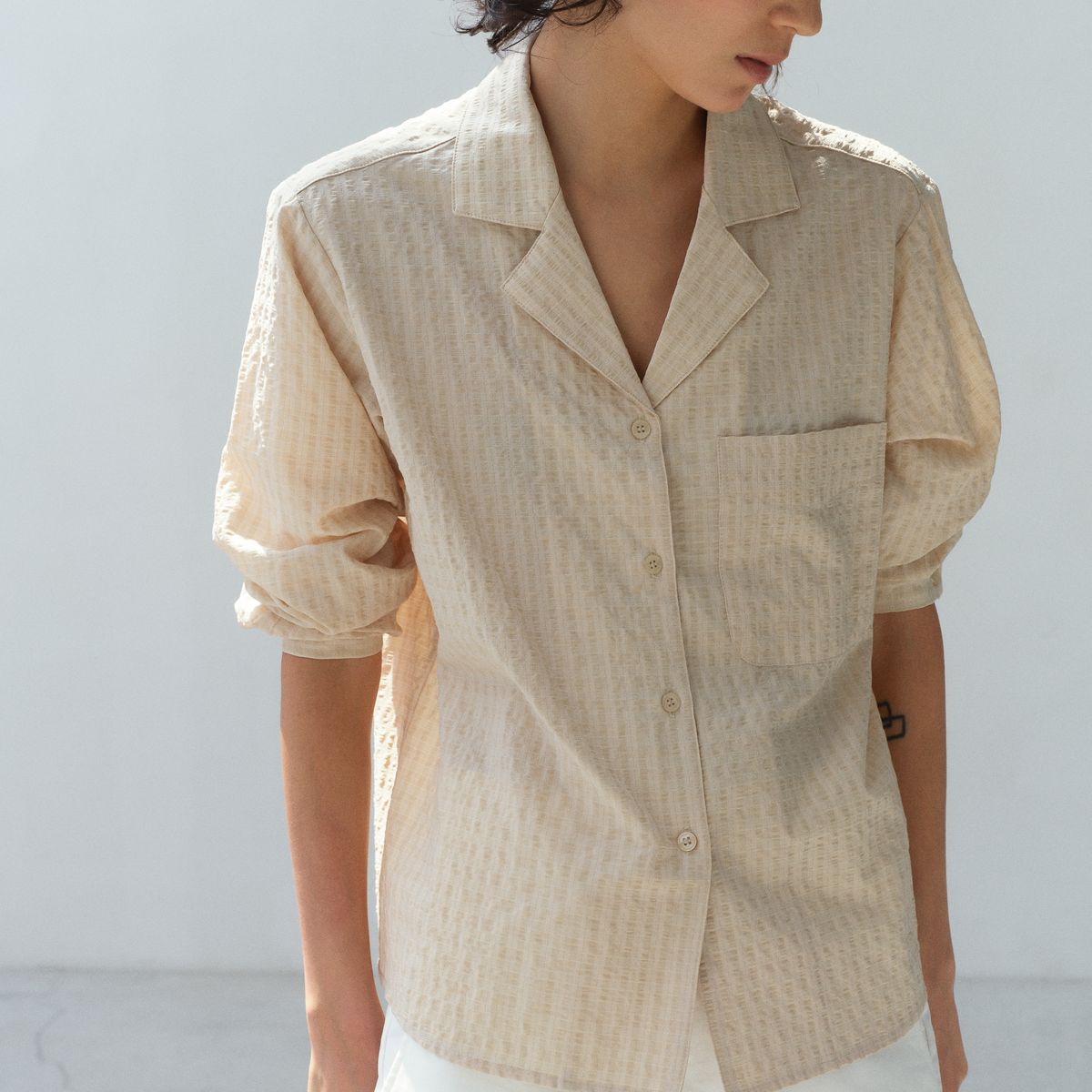 Anna shirt (beige check) - 감도 깊은 취향 셀렉트샵 29CM