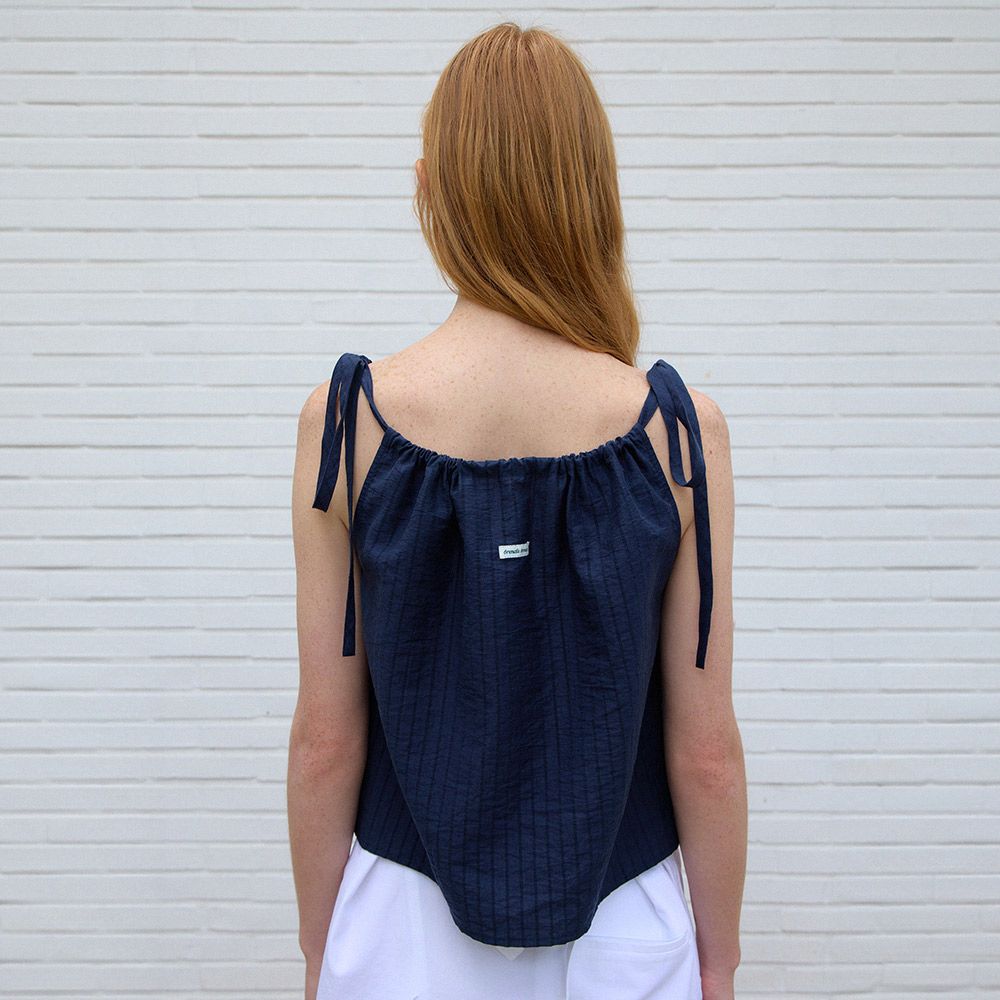 [29CM 단독] 4th / string blouse - navy - 감도 깊은 취향 셀렉트샵 29CM