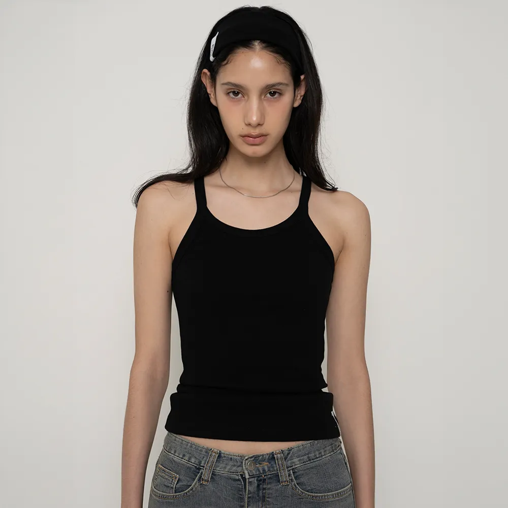 BASIC HALTER SLEEVELESS TOP, BLACK - 감도 깊은 취향 셀렉트샵 29CM