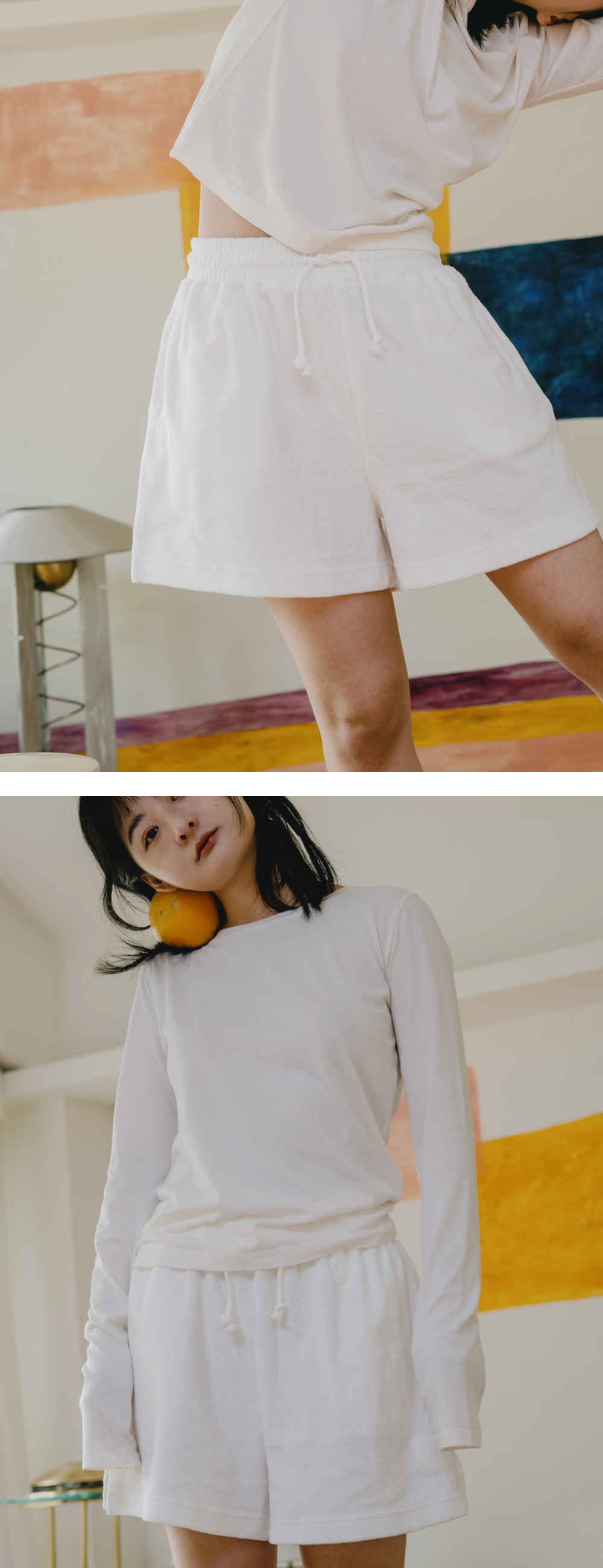 Organic cotton terry shorts in Ivory (오가닉코튼 테리 쇼츠 아이보리) - 감도 깊은 취향 셀렉트샵 29CM