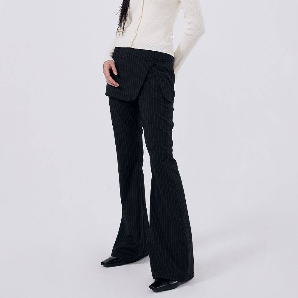 Layered boots-cut slacks - BLACK - 감도 깊은 취향 셀렉트샵 29CM