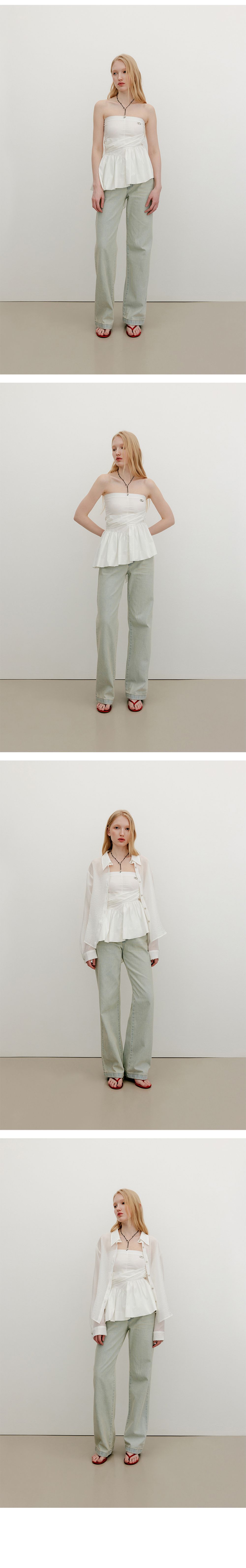 KNOTTED BALLOON TUBE TOP - IVORY - 감도 깊은 취향 셀렉트샵 29CM