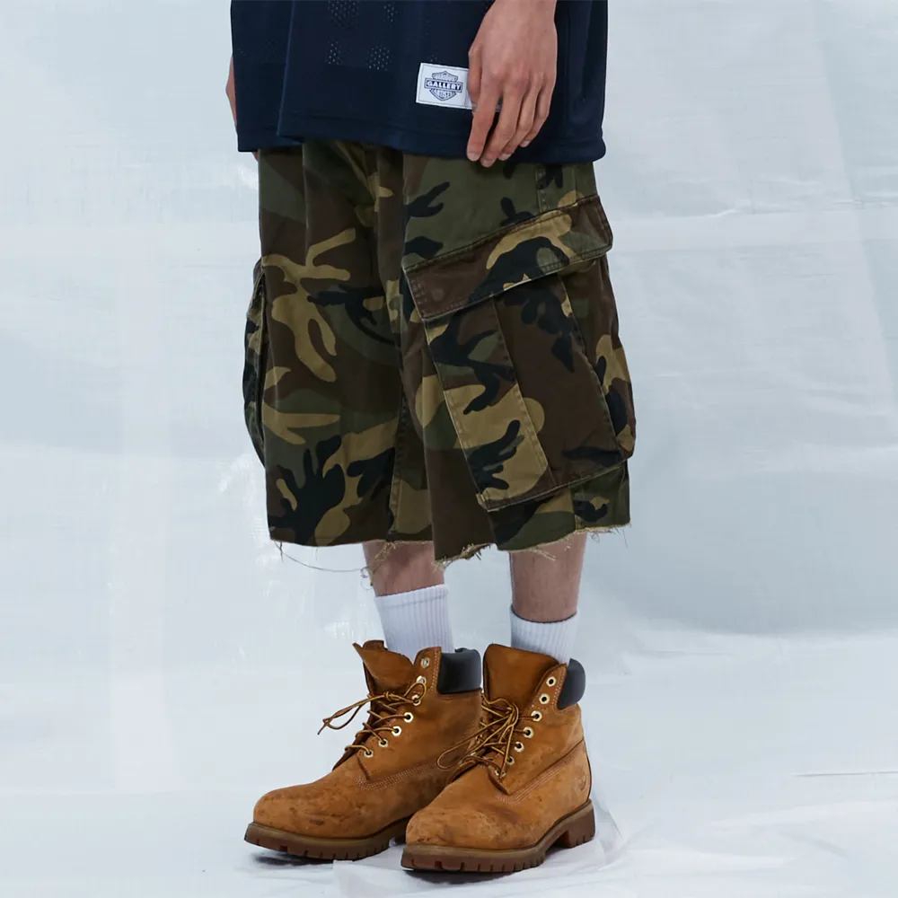 CAMO CARGO WASHING SHORTS [KHAKI] - 감도 깊은 취향 셀렉트샵 29CM