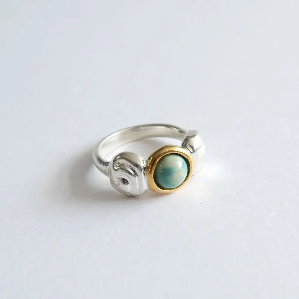 silver 925 Shell stone ring [DOL moss] - 감도 깊은 취향 셀렉트샵 29CM