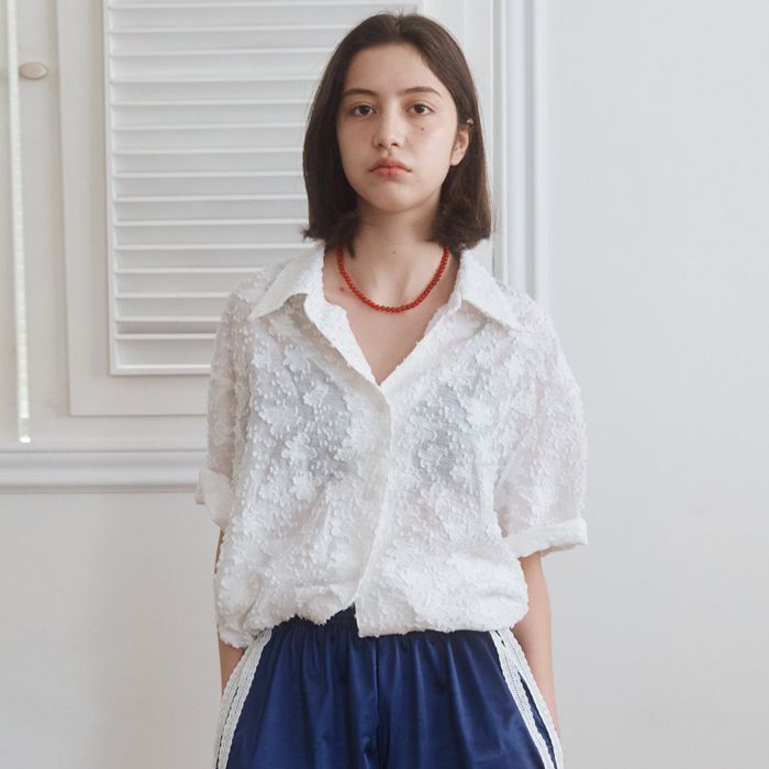 Flower See-through shirt white - 감도 깊은 취향 셀렉트샵 29CM