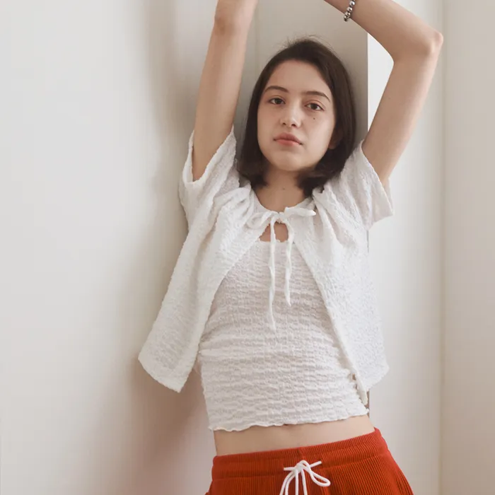 Bubble blouse white 2SET - 감도 깊은 취향 셀렉트샵 29CM