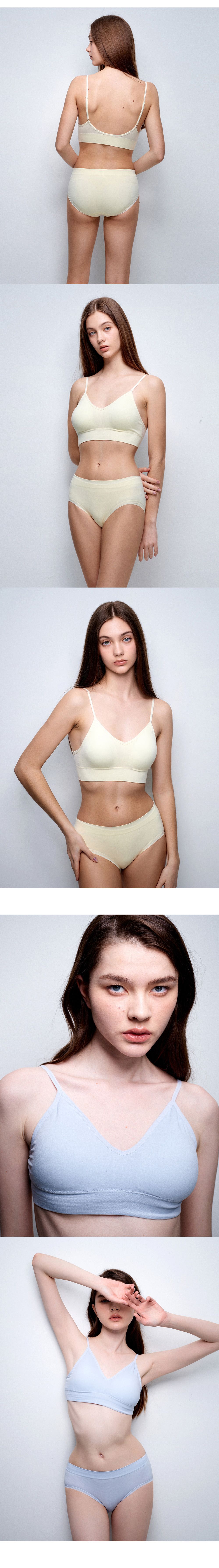 [29CM단독컬러] V핏 노와이어 심리스 브라 세트 (브라1+팬티1) - 감도 깊은 취향 셀렉트샵 29CM