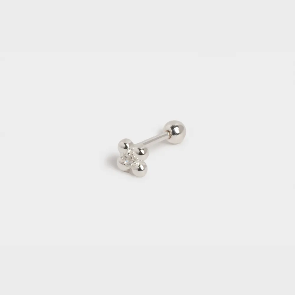[SILVER] MINI BALL FLOWER PIERCING - 감도 깊은 취향 셀렉트샵 29CM