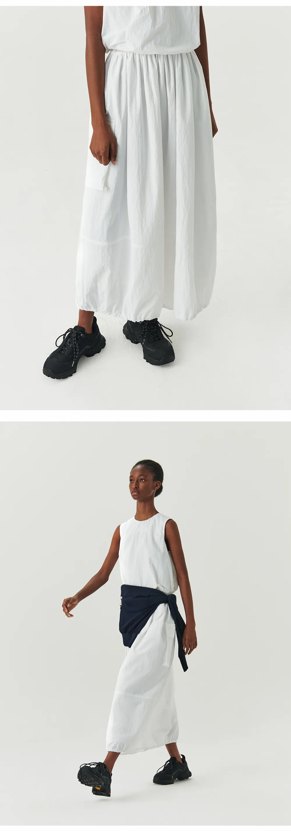 Cargo Layered String Dress - White - 감도 깊은 취향 셀렉트샵 29CM