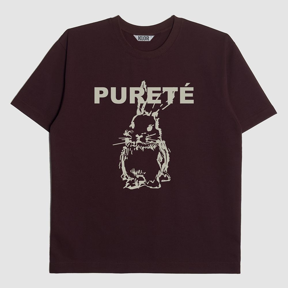 [UNISEX] 퓨레떼 그래픽 반팔 티셔츠 (BURGUNDY) - 감도 깊은 취향 셀렉트샵 29CM