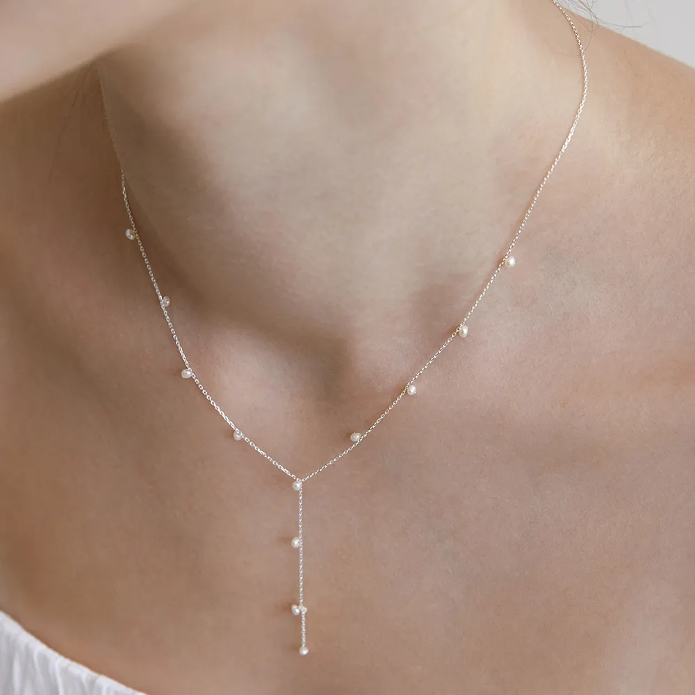 (실버925) 델리케이트 진주 Y 체인 목걸이 NZ2420 - 감도 깊은 취향 셀렉트샵 29CM
