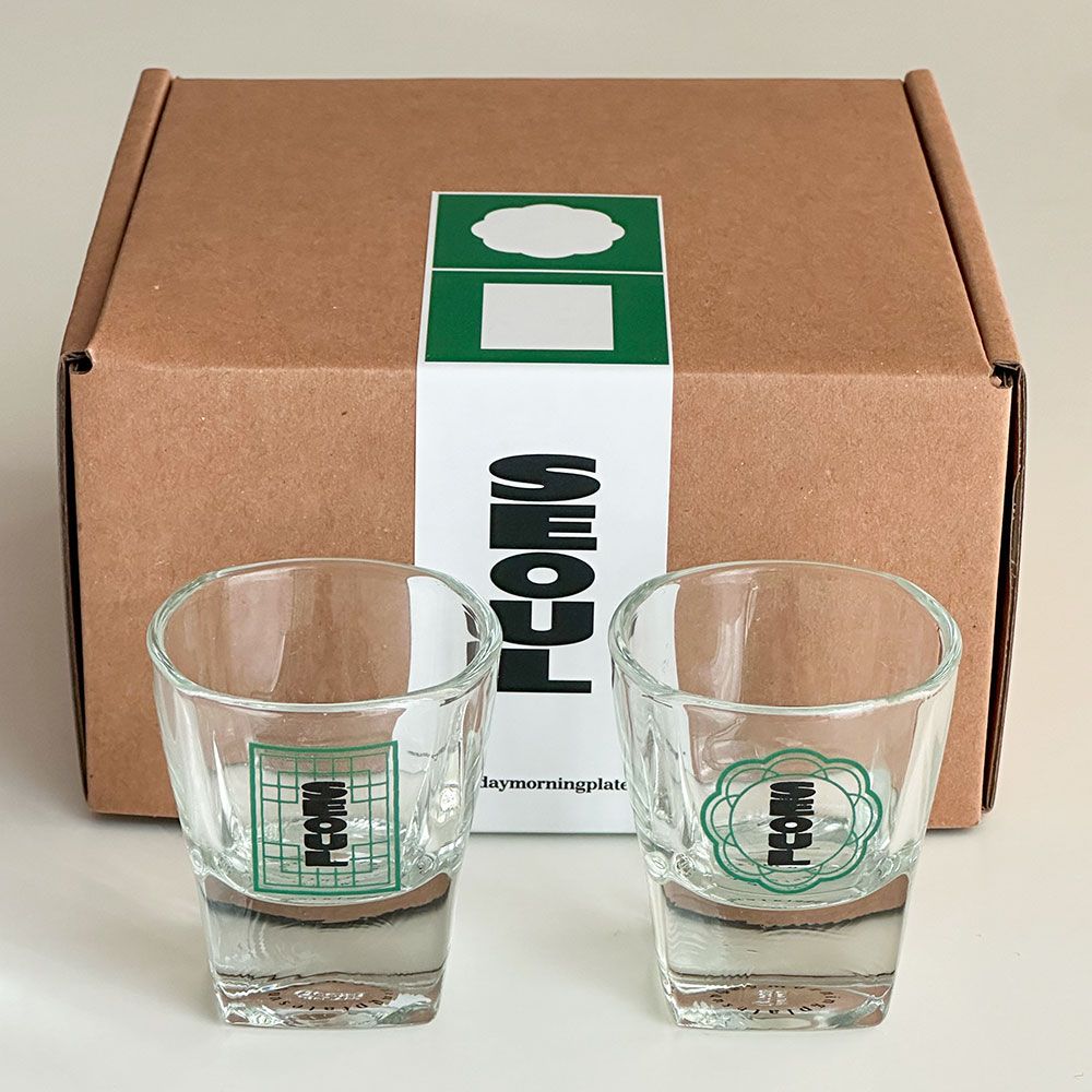 서울 샷글라스 55ml [사각+꽃] - 감도 깊은 취향 셀렉트샵 29CM