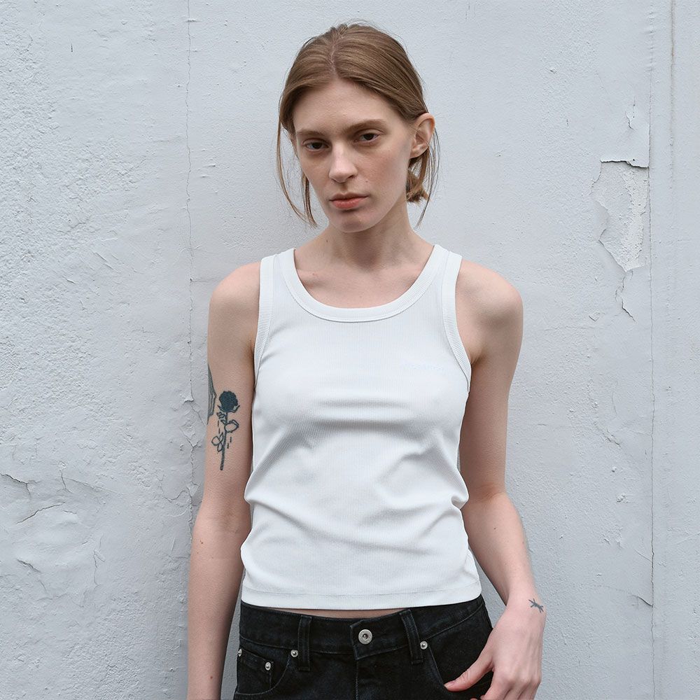 BASIC LOGO TANK TOP (white) - 감도 깊은 취향 셀렉트샵 29CM